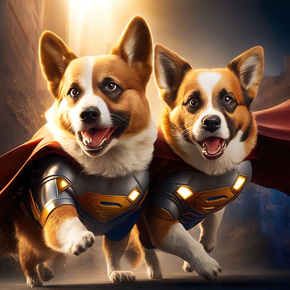 Superhero Corgi