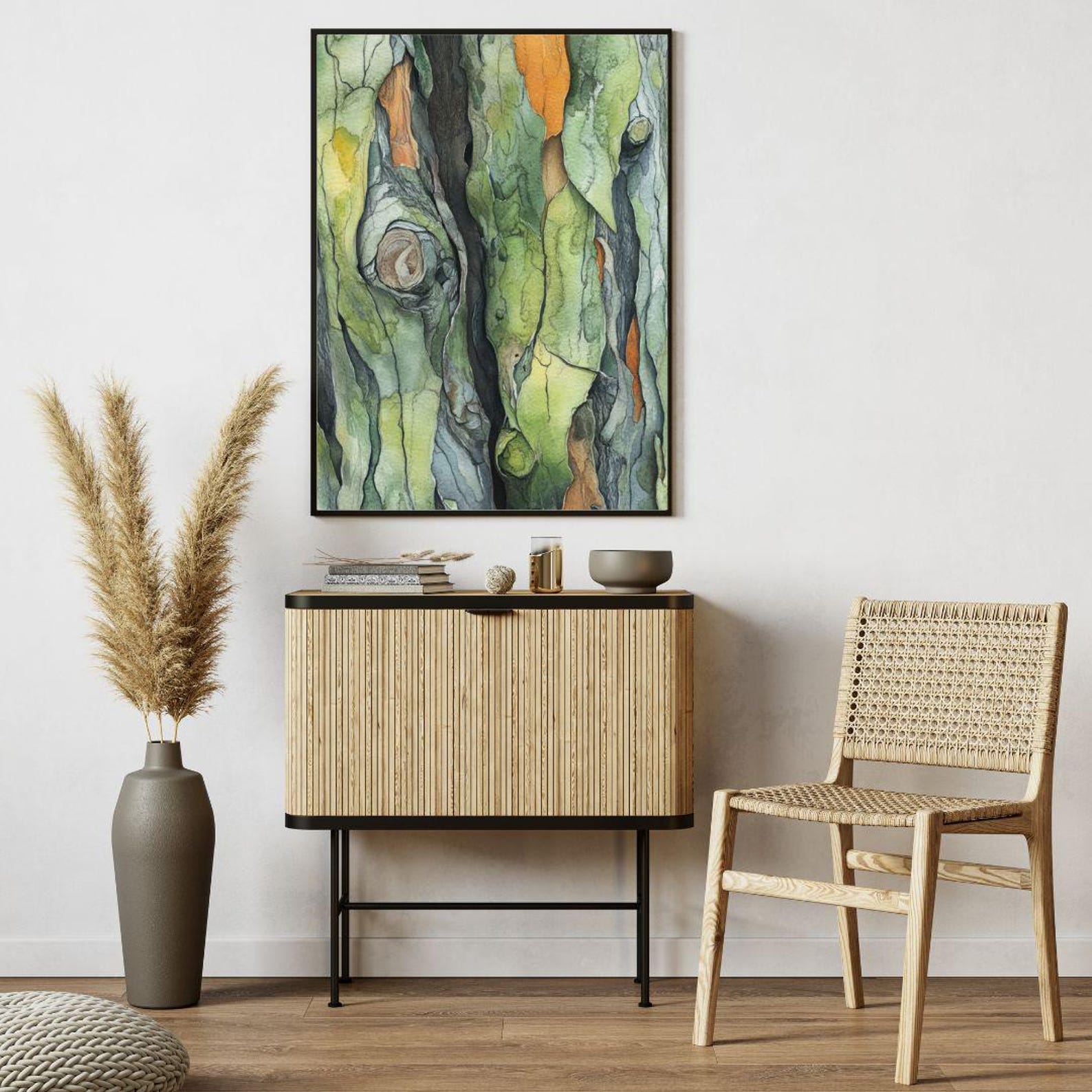 Gumtree Bark Abstract Close up Watercolour Painting 15 Digital Download ...