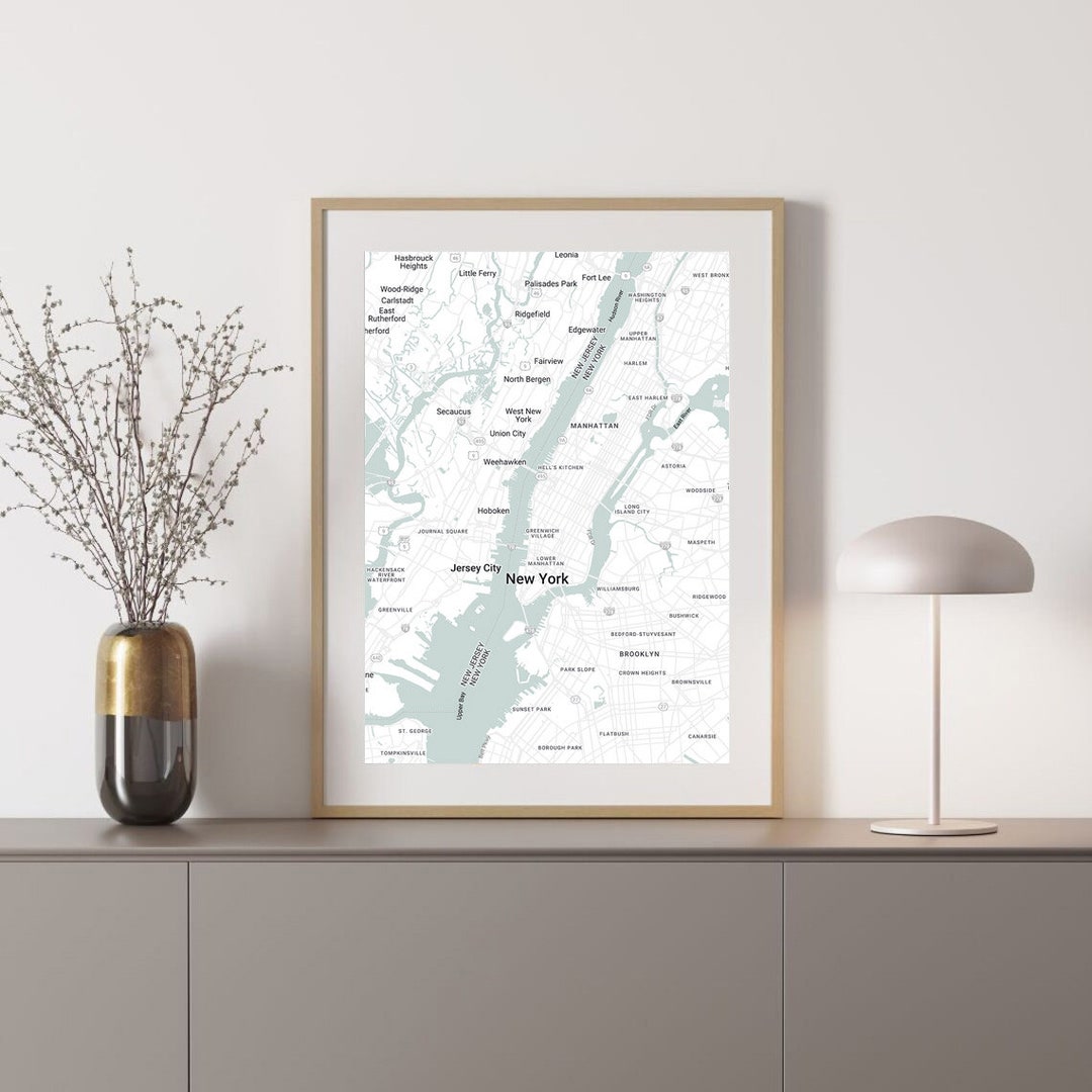 New York City Map Digital Download Print - Etsy
