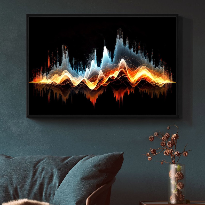 Musical Waveforms Music Audio Waves Graphic Equalizer 1 Digital ...