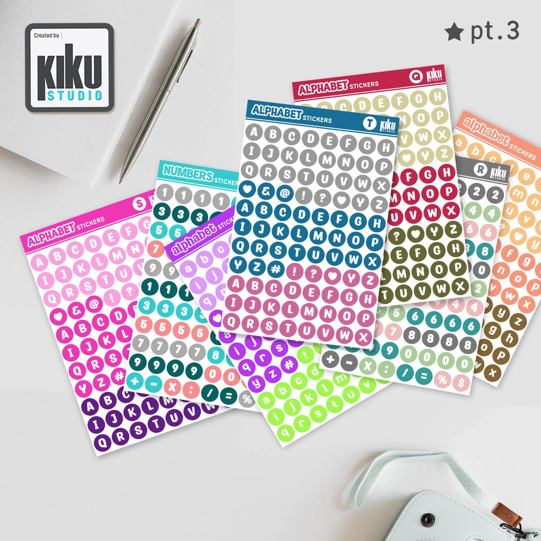 21 PNG Fun Alphabet Stickers Printable / Ideal and Perfect for Journals ...