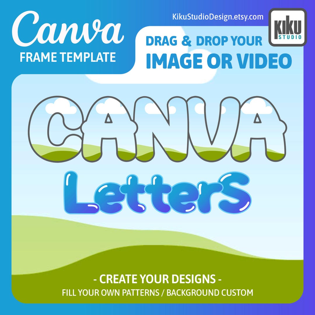 Editable Canva Alphabet Letters, Uppercase Lowercase & Numbers, Doodle ...