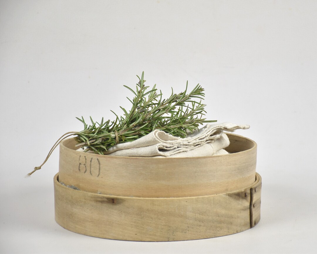 Vintage Wooden Sifter : Cheese Strainer - Small Round Sieve - Farmhouse ...