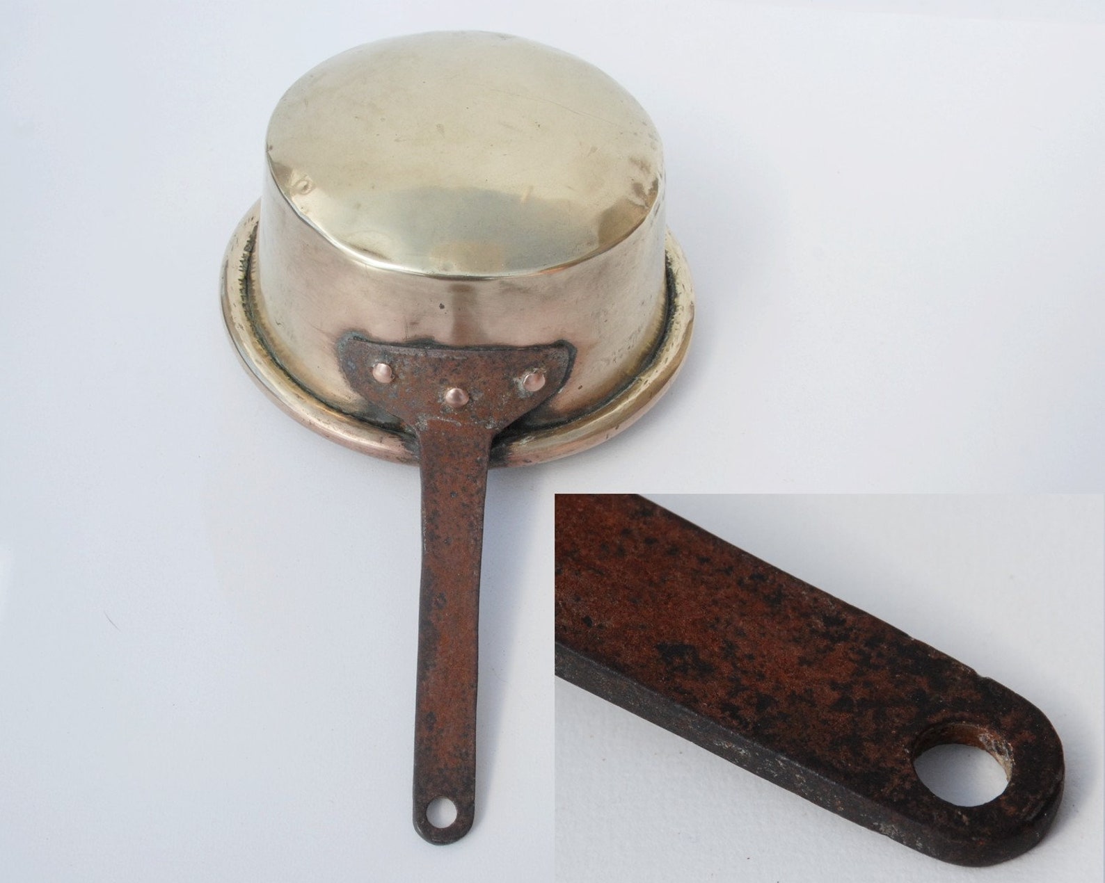 Antique Small Copper Pot Rustic Kitchen Wall Hanging Decor - Etsy