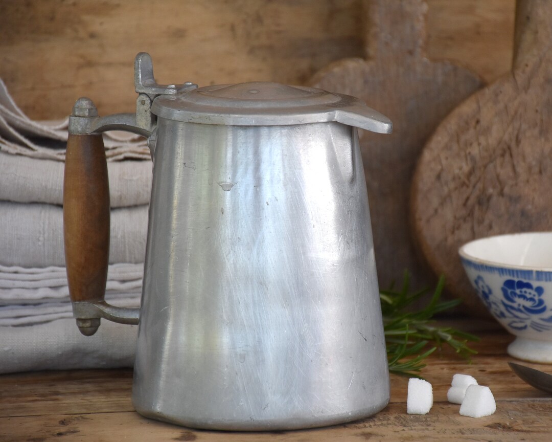 Aluminium Spouted Pot With Lid : Metal Vase Vintage - Garden Planter ...