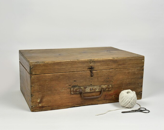 Antique Large Wooden Tool Box : Decorative Storage Solution - Vintage ...