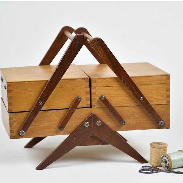 Wooden Sewing Box - Etsy