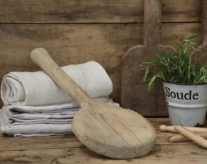 Antique Laundry Wooden Beater Washing Paddle French Vintage Laundry ...