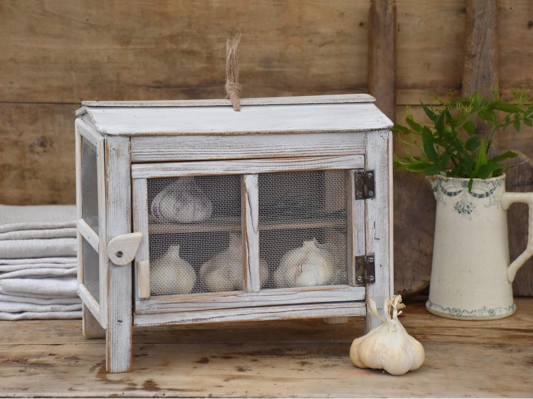 Small White Pie Safe Cabinet : Cheese Storage - Farmhouse Kitchen Decor ...