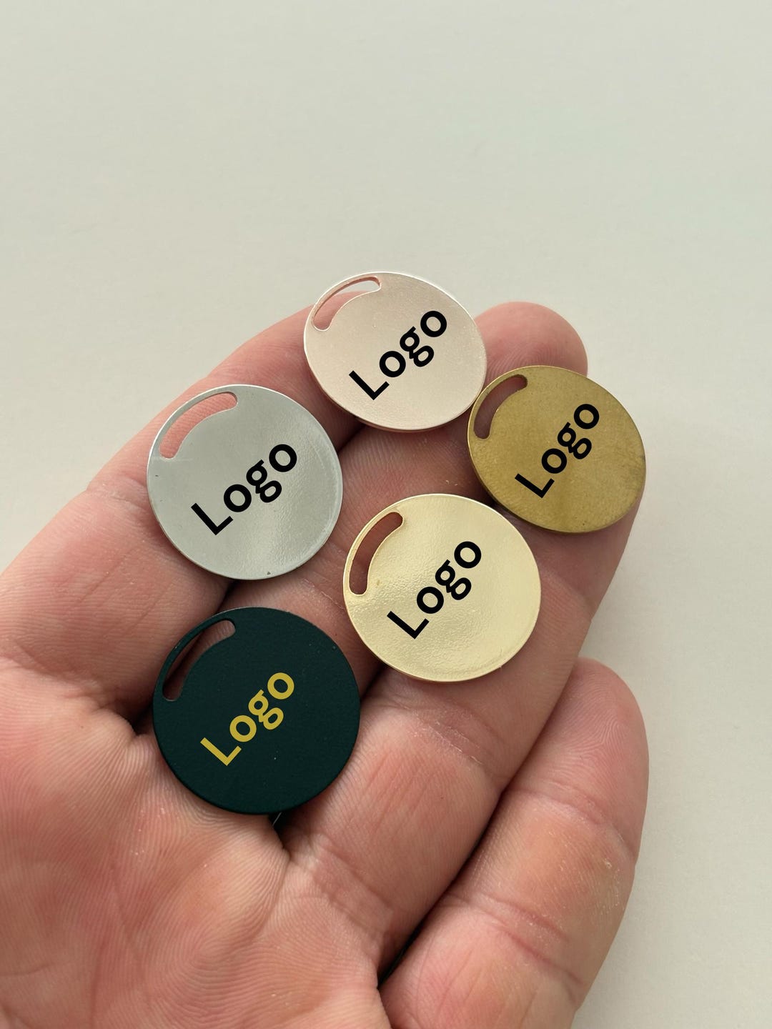 Custom Brass Logo Charms: Personalized Jewelry Tags (25 Mm) - Etsy