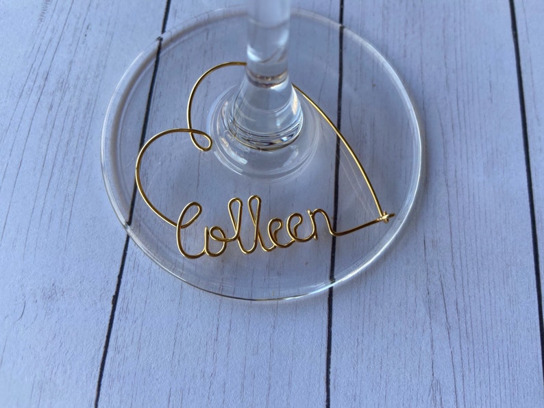 Personalized Wine Glass Charm: Wedding & Bridal Party Favors - Etsy