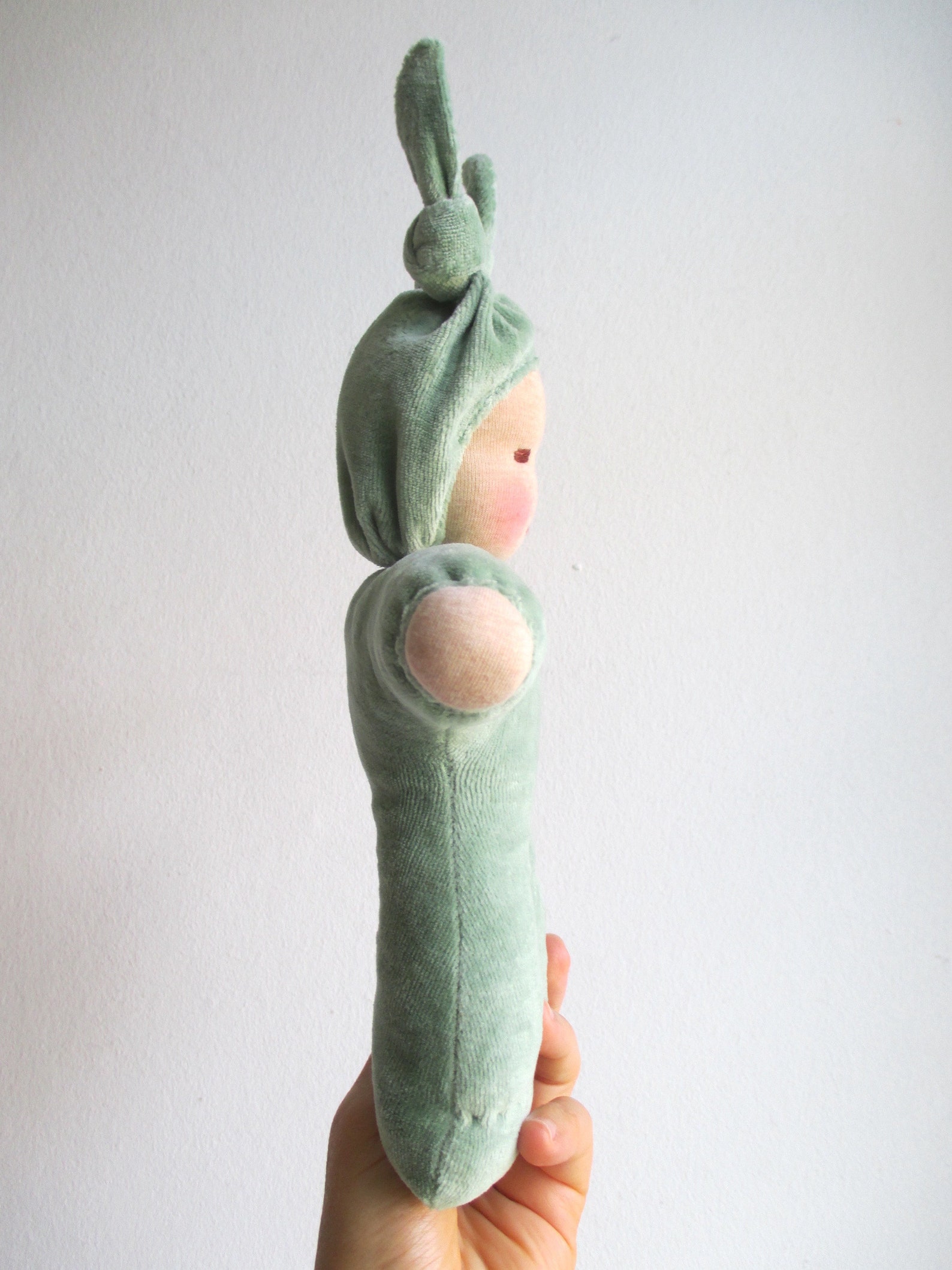 Organic Green Baby Doll Organic First Doll Green Bunting - Etsy