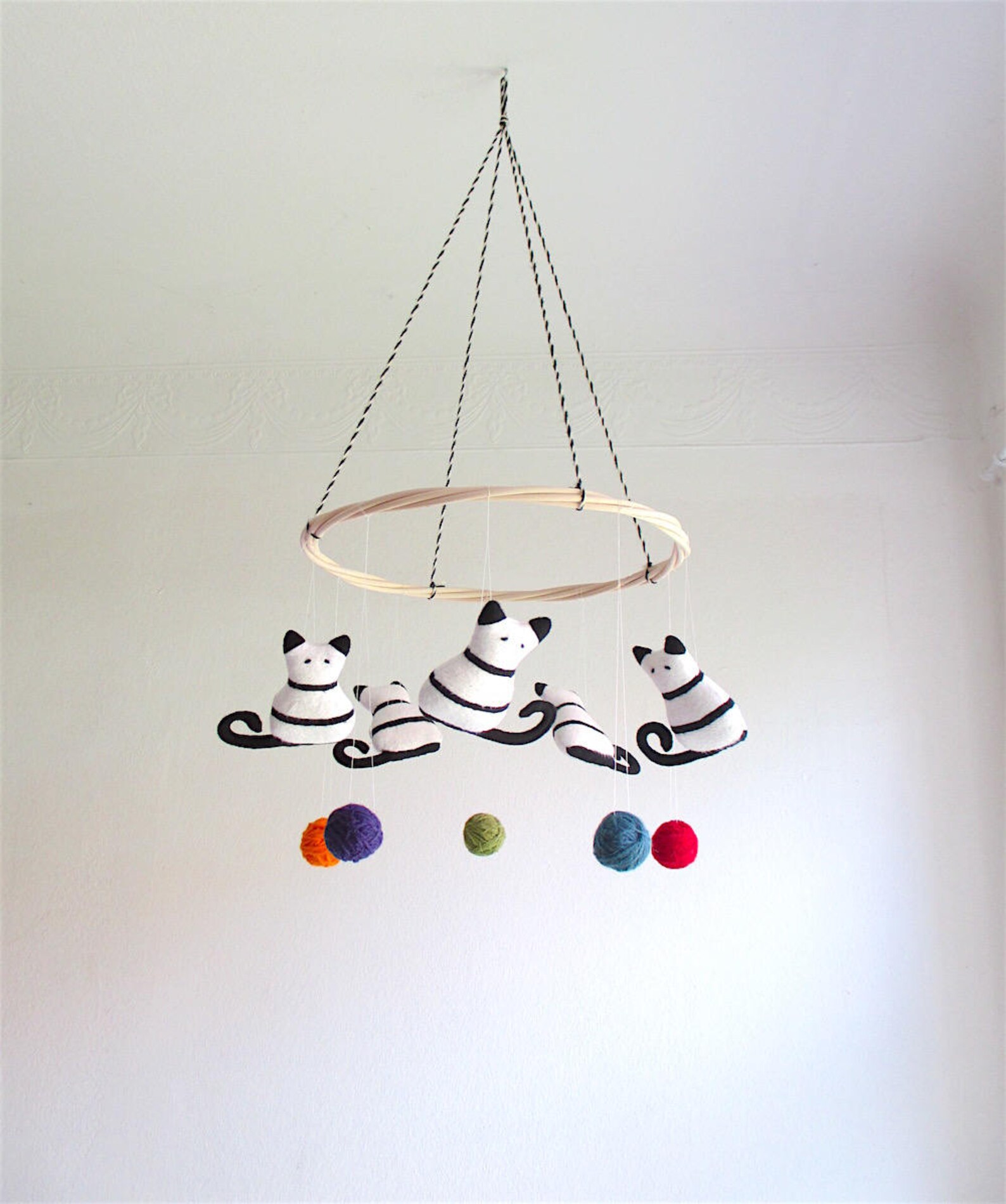 Buy Nursery Mobile Cats Baby Mobile Cats Kittens Black and Online in ...