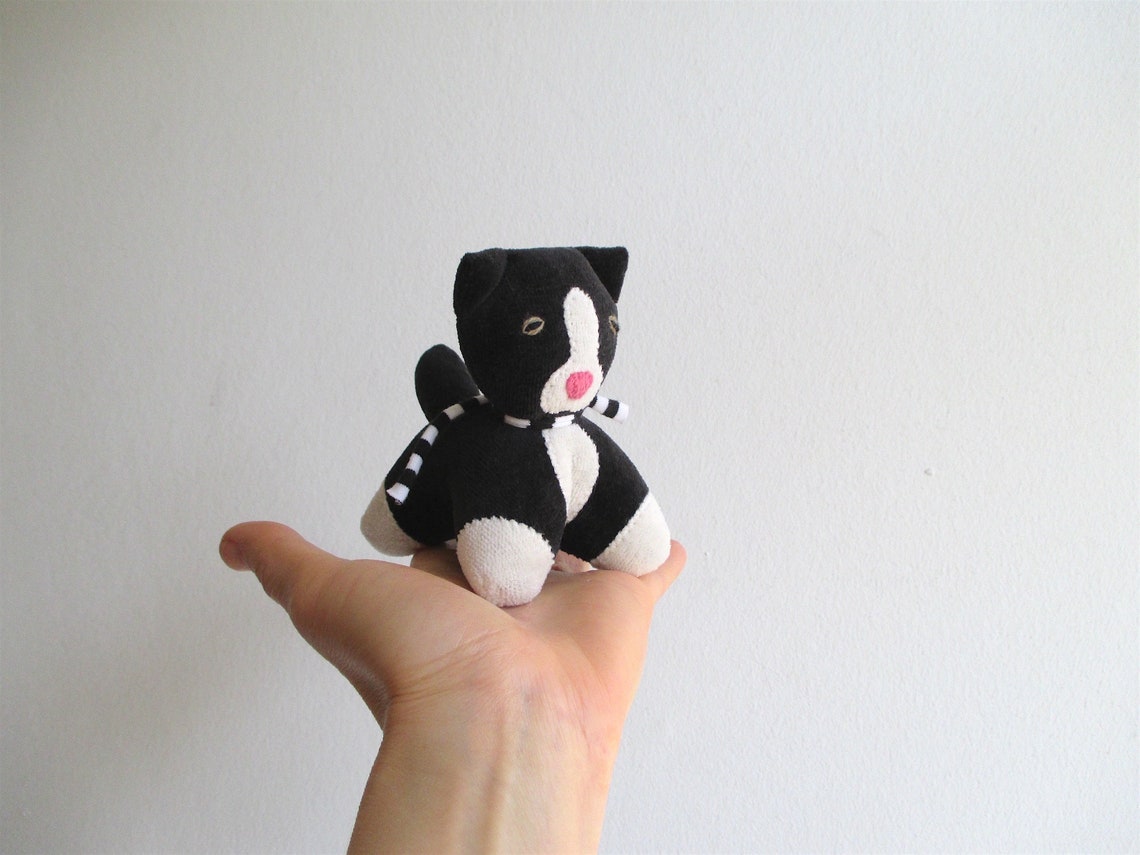 Cat Kitten Organic Cotton Wool Child Gift Grey Gray - Etsy