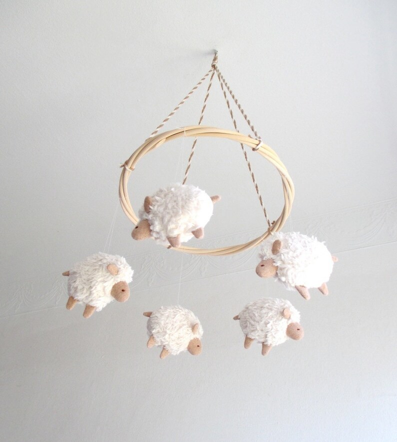 Sheep Nursery Mobile Lambs Baby Room Decor Farm New - Etsy