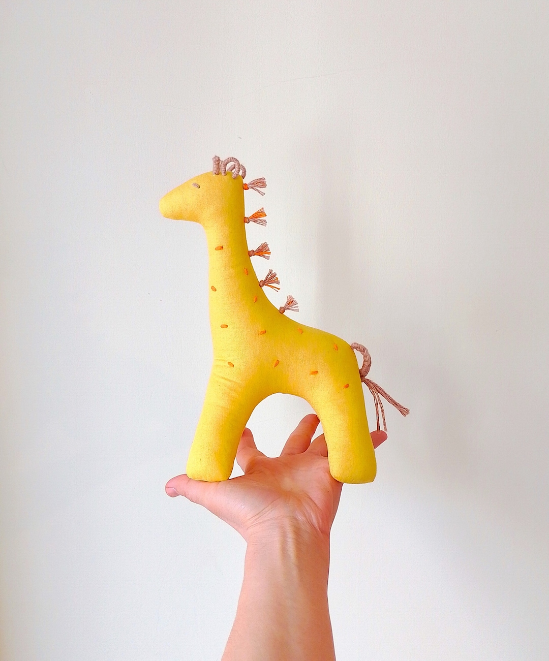 Organic Yellow Giraffe Stuffed Toy, Vegan Nursery Decor - Etsy