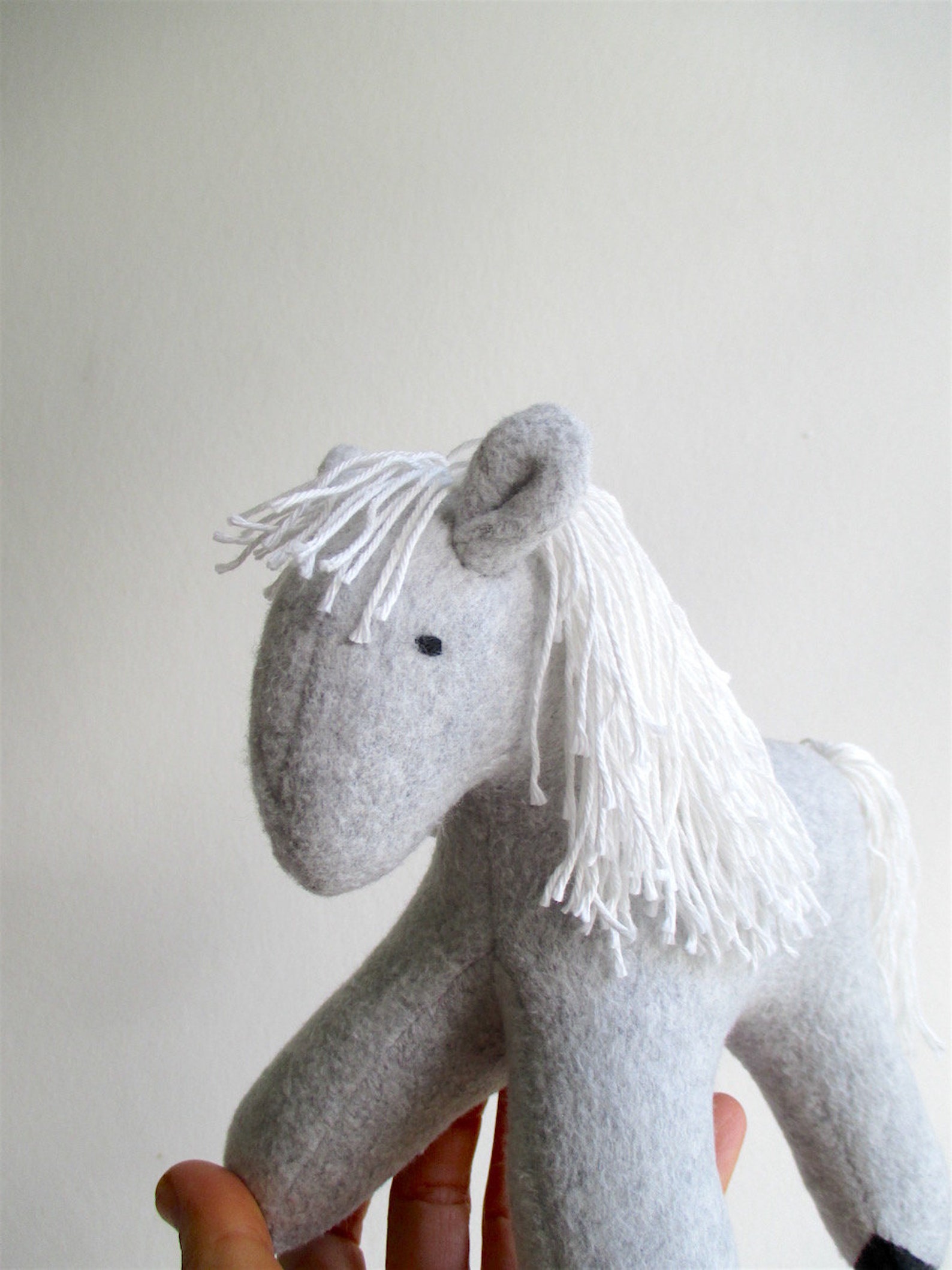 Organic Horse Toy Grey Horse Toy Gray Horse Toy Neutral Toy | Etsy