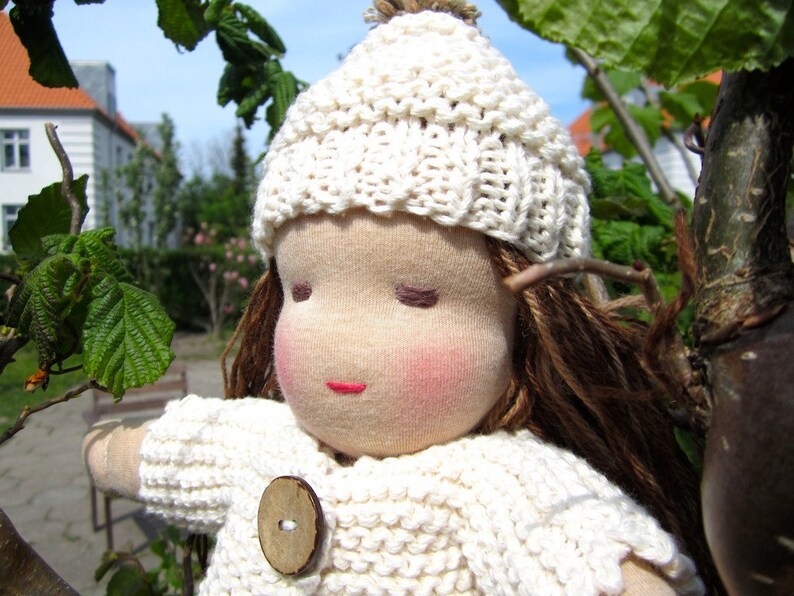 Organic Waldorf Doll, Alpaca Hair, Natural Earth Tones, 12 Inch - Etsy