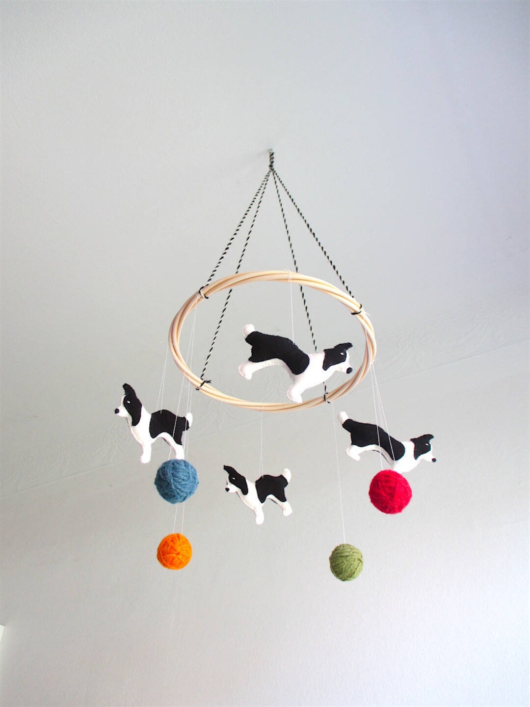 Border Collie Baby Mobile, Dog Baby Mobile, Baby Mobile Dogs, Nursery ...