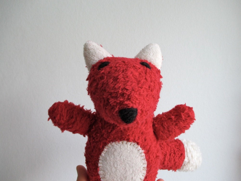 Fox Organic Fox Red White Plush Cuddly Soft Eco - Etsy