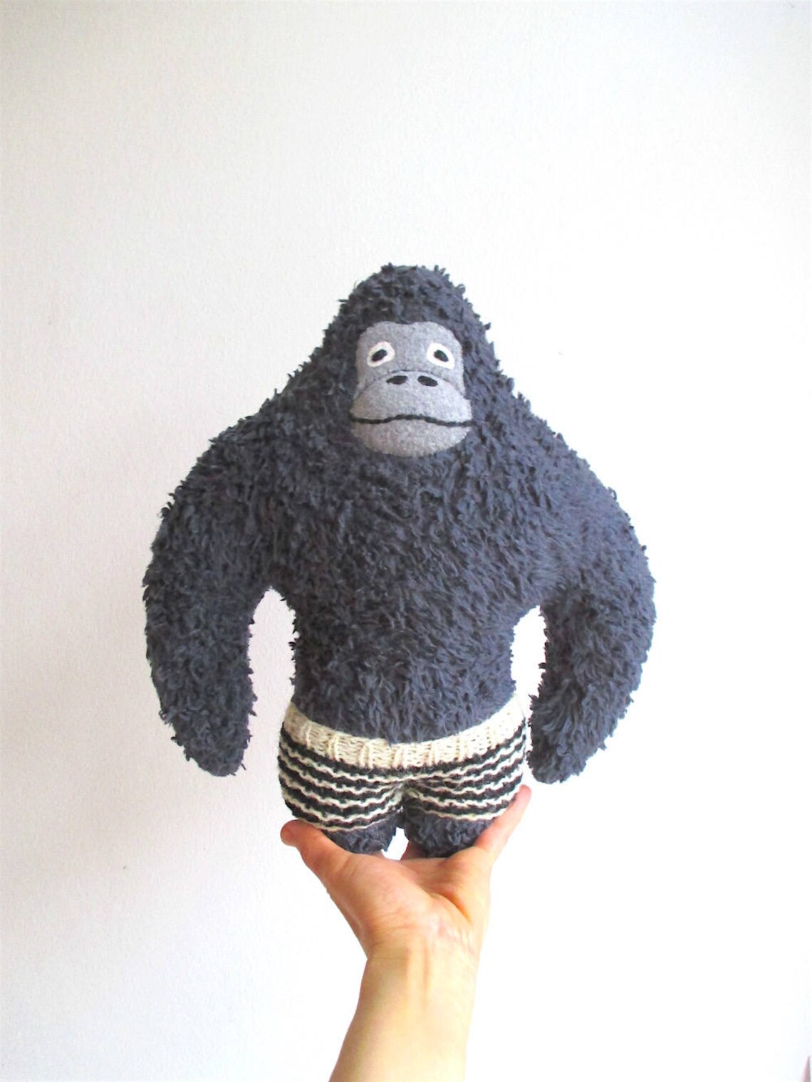 Gorilla Stuffed Toy Organic Gorilla Plush Gorilla Gray | Etsy