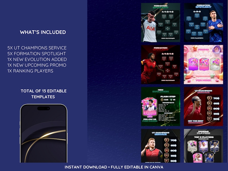 EA Sports FC 26 Canva Template Bundle | 13 bearbeitbare Vorlagen ...