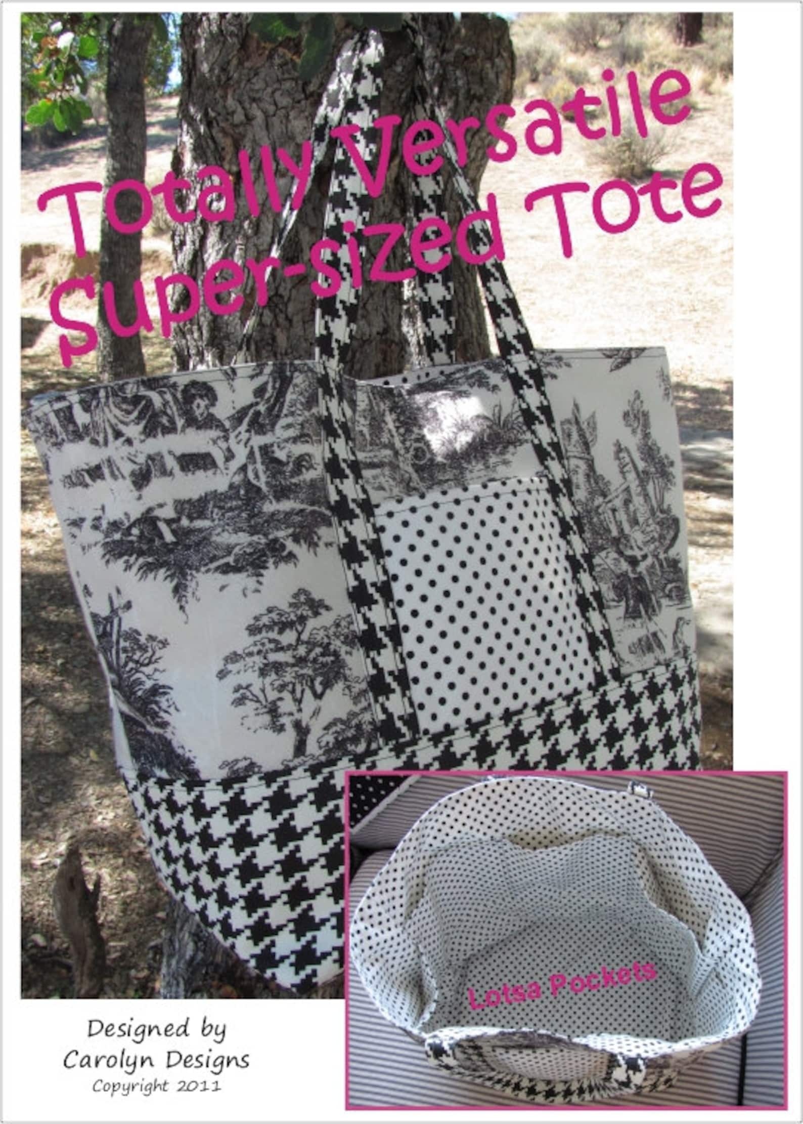 Super-sized Tote Pattern With Lots of Pockets, Inside and Outside - Etsy