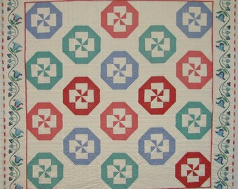 Pinwheel Posies Quilt PDF Pattern - Etsy