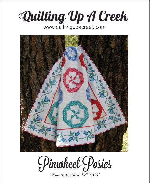 Pinwheel Posies Easy Quilt Pattern PDF - Etsy