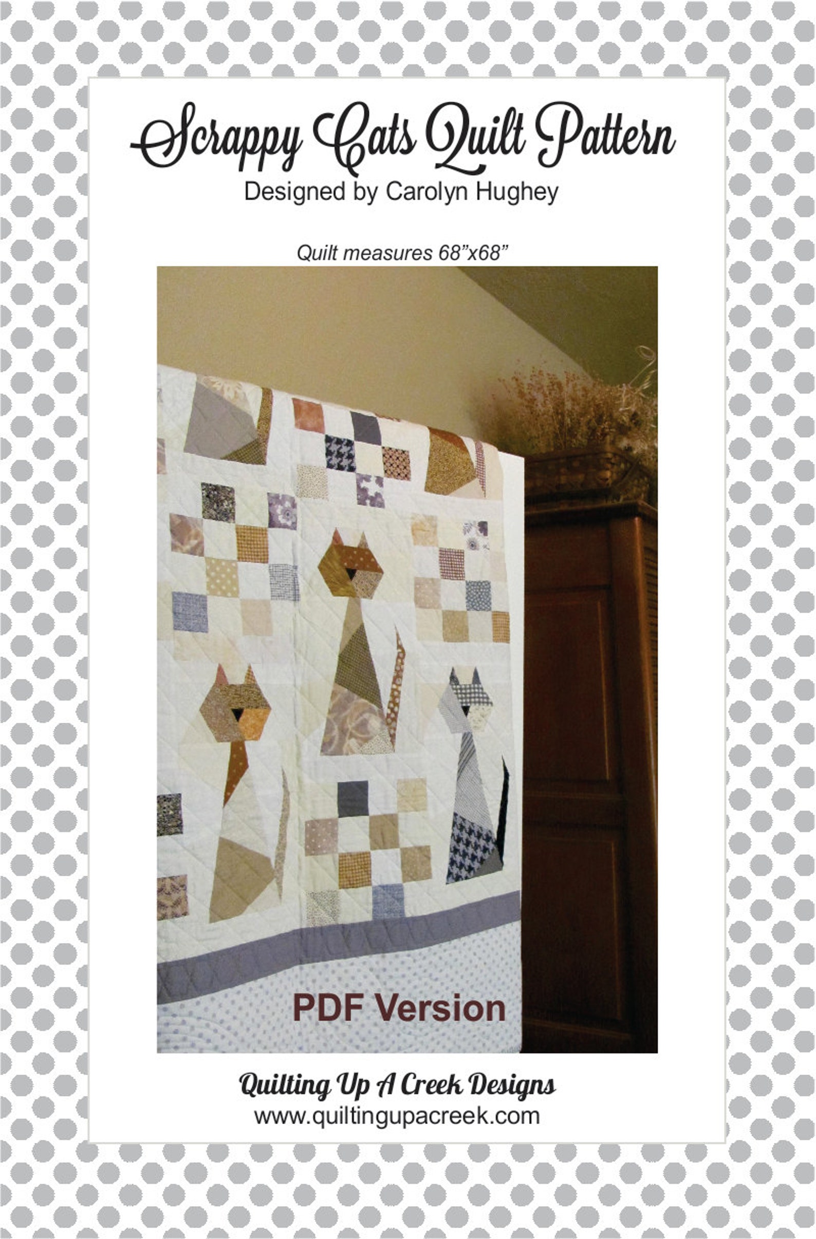 Scrappy Cat Quilt Pattern for Cat Lovers Everywhere. This - Etsy