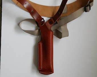 New Armadillo Holsters Tan Leather Vertical Shoulder Holster for 1911 ...