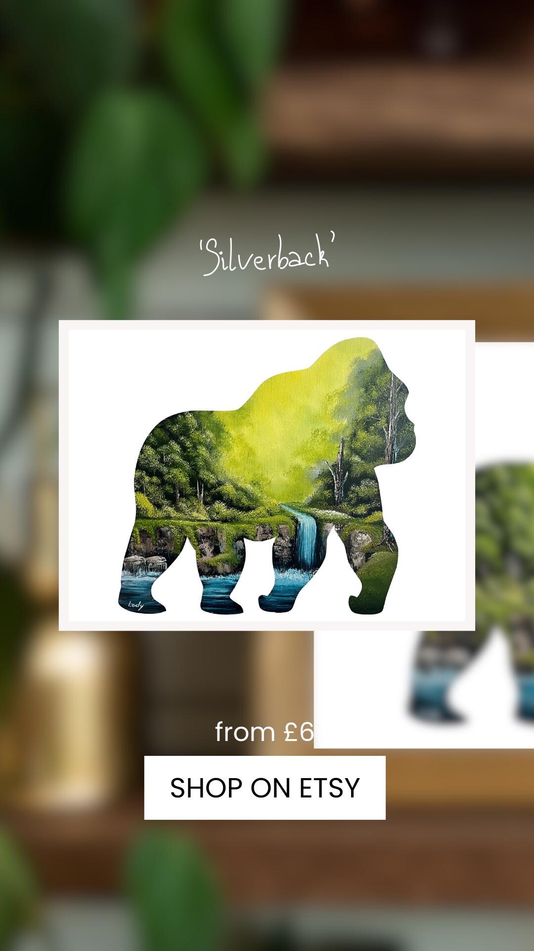 Silverback - Oil Painting, Landscape Painting, Wall Art, Home Decor - Etsy