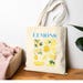 Lemon Print Tote Bag, Citrus Grocery Bag, Farmers Market Shopper ...