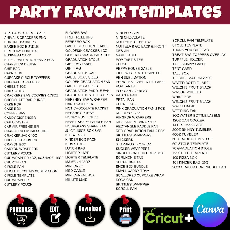 500 Party Favor Templates Bundle: Mockups, Labels, and Wrappers ...