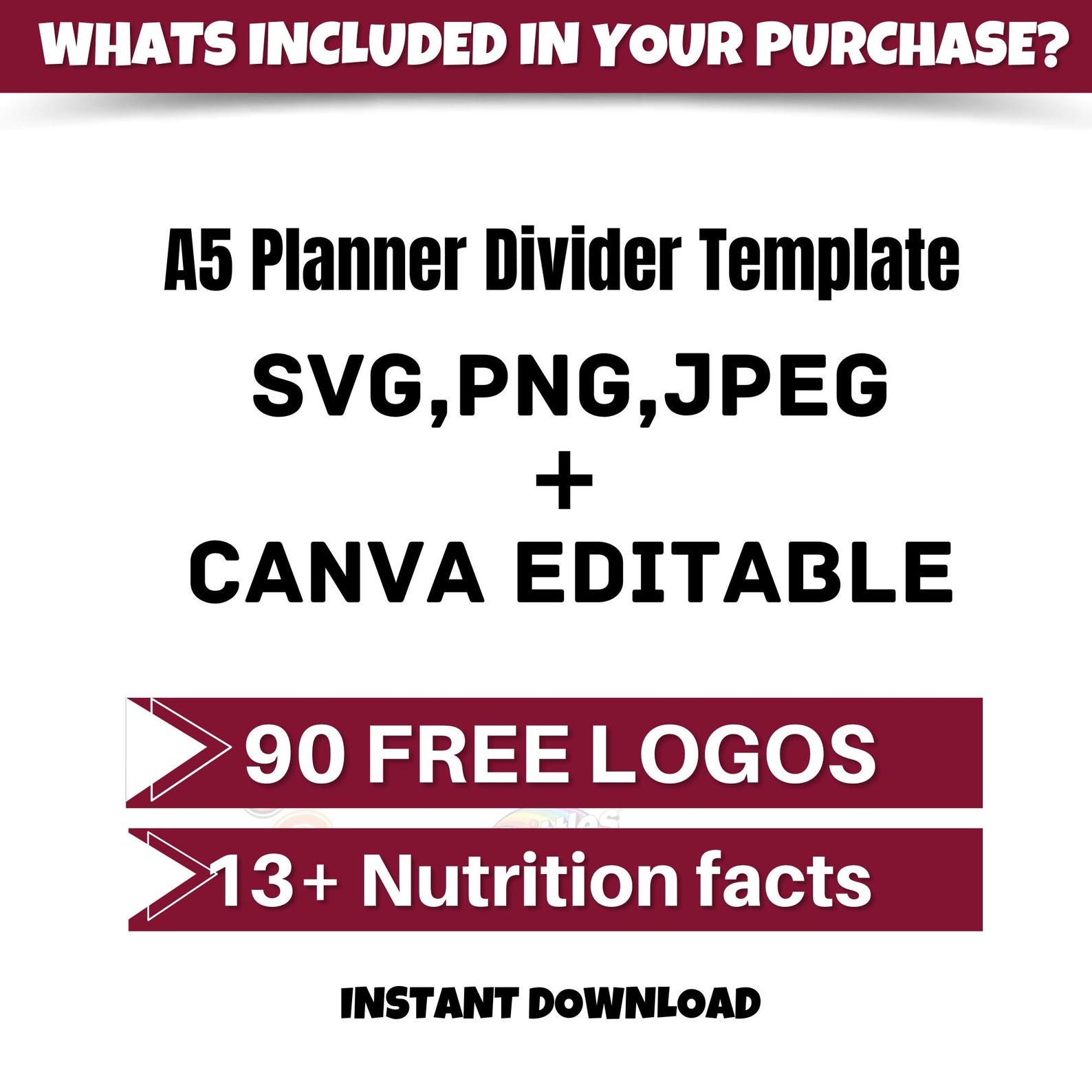 A5 Planner Divider Template: Canva & Cricut Compatible (digital ...