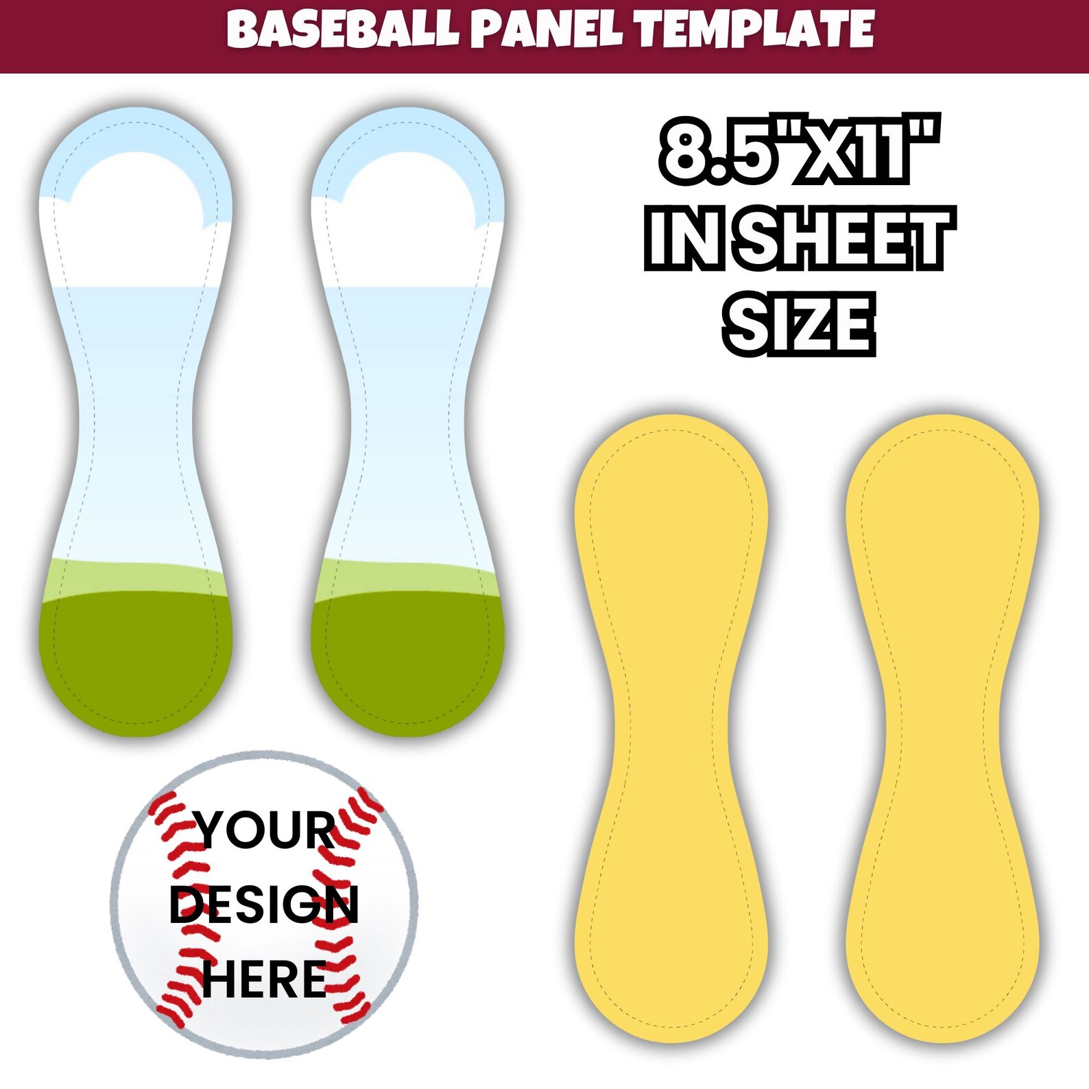 Sports Panel Canva Template Bundle: Baseball, Softball, Basketball ...