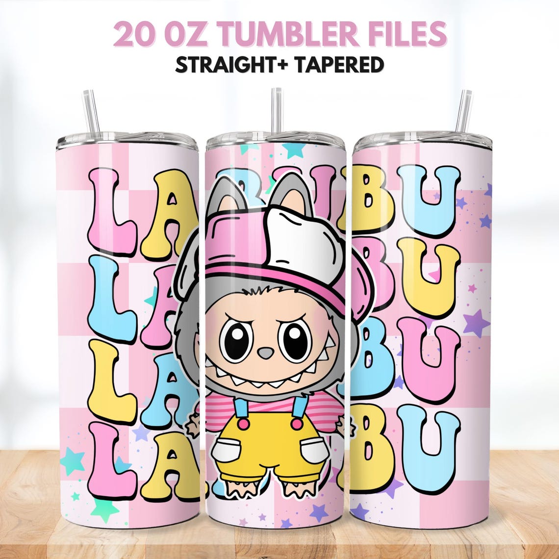 Cute La-bu-bu Tumbler Wraps – 20oz PNG Bundle for Sublimation, Ka-wai ...