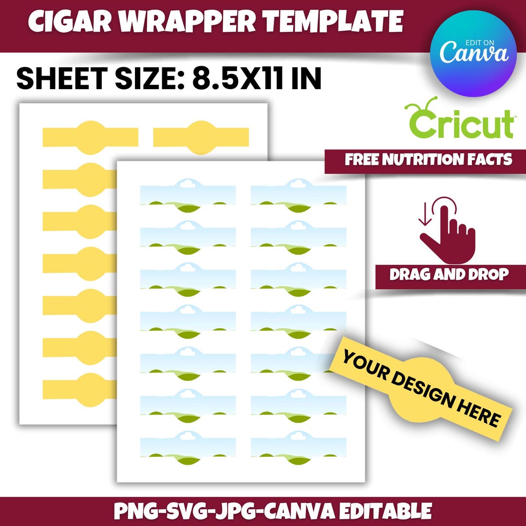 Cigar Wrapper Template ,cigar Sticker Template, Cigar Wrap Template ...