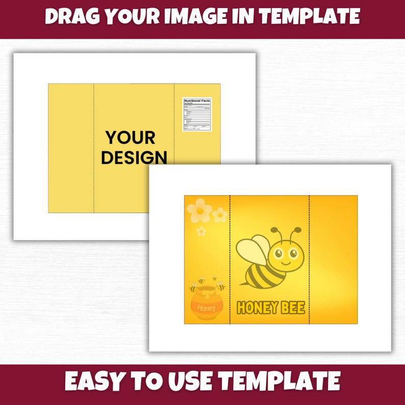 Editable Honey Bun Label, Bun Wrapper SVG, Honey Bun Template, Png, DFX ...