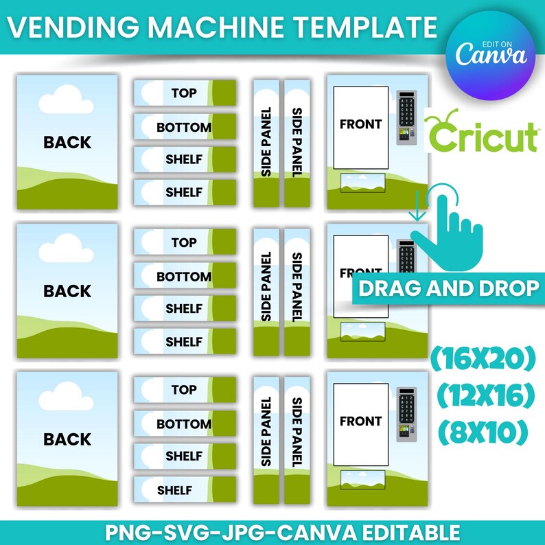Vending Machine Template, 8x10 12x16 16x20, Free Themes and 1000 ...