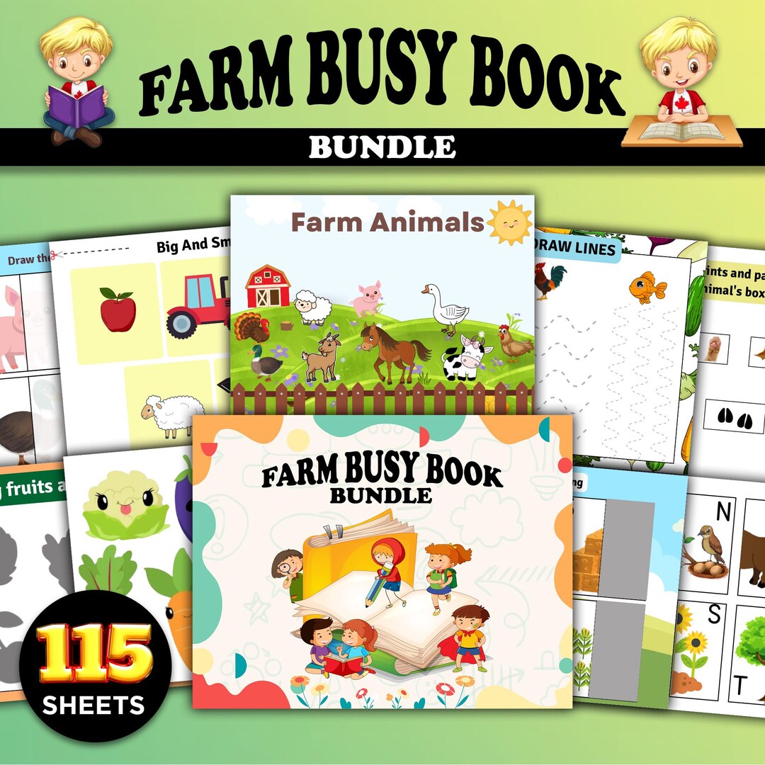 Toddler Busy Book Bundle: 50+ Kids Educational Sheets (digital Download ...