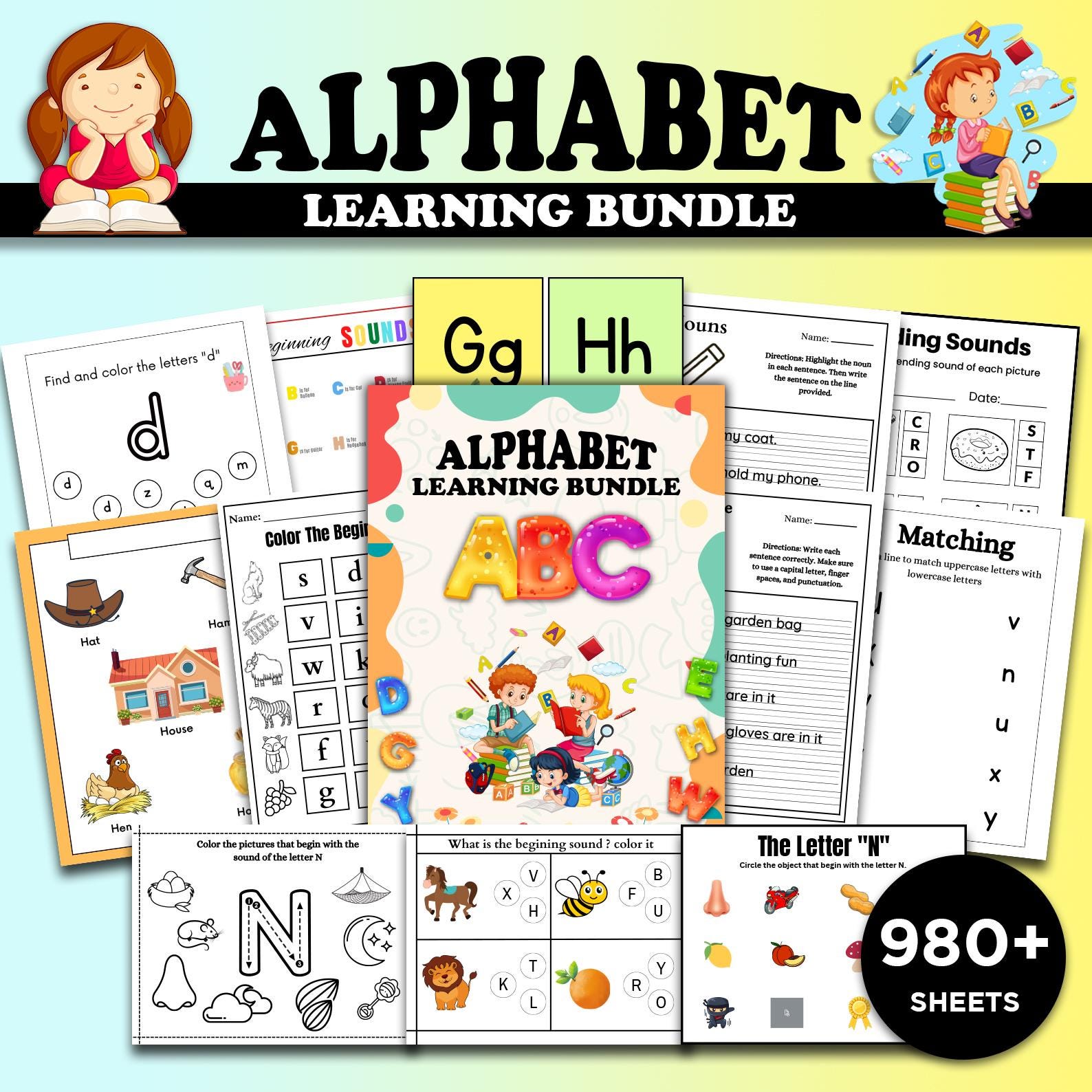 Preschool Learning Bundle: Alphabet, Numbers, and More (digital ...