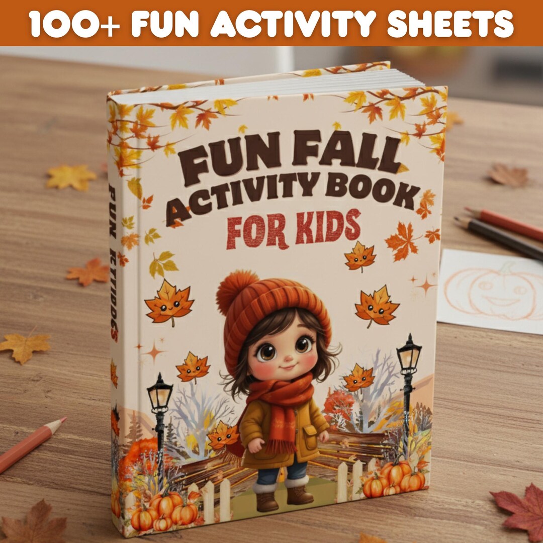Fall Kids Activity Book, 100+ Pages, Printable Games (digital Download ...