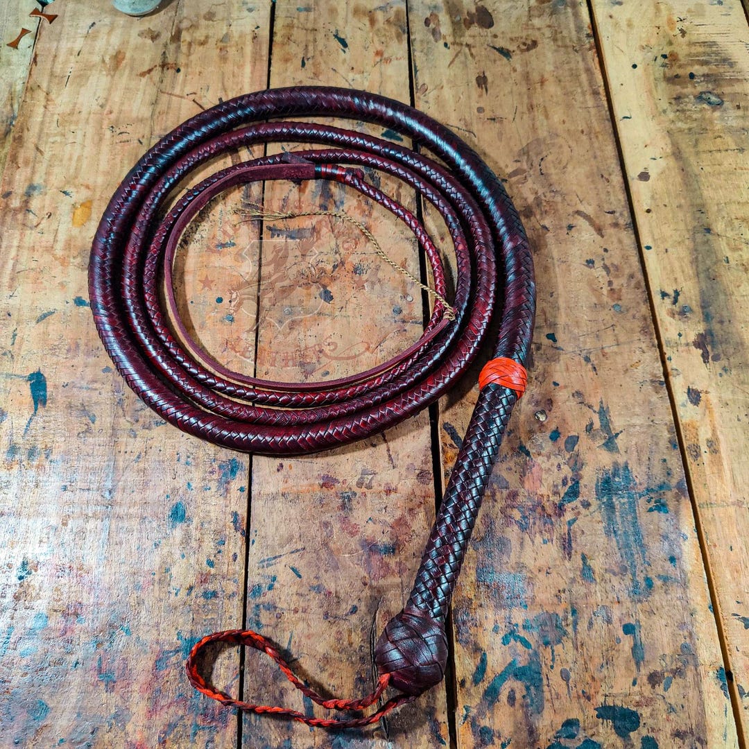 Handmade Brandy Color Chowhide Leather Bullwhip: Indiana Jones Style ...