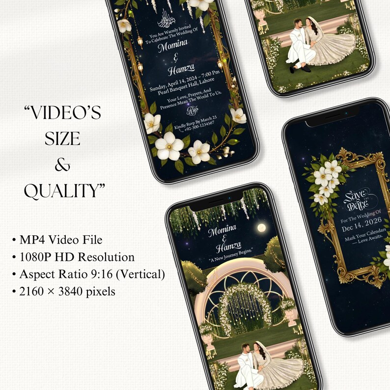 Nikkah / Walima Video Invitation | Garden Muslim Nikah Wedding Invite ...