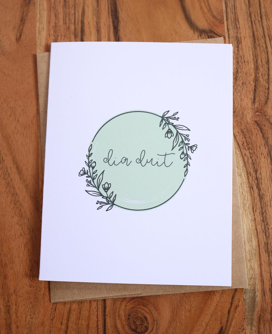 Dia Duit - Hello in Irish - Greeting Card - Etsy