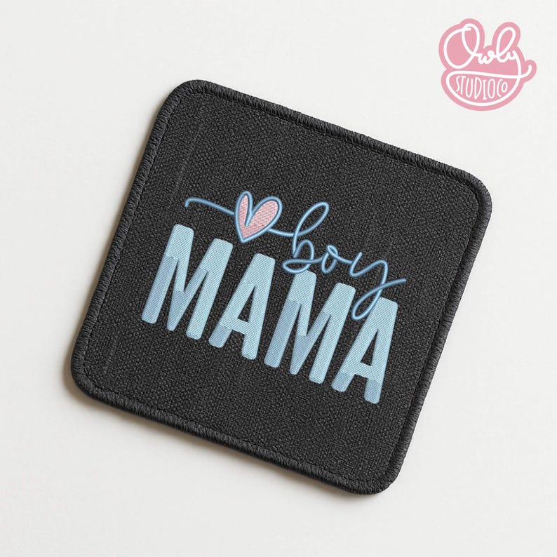 Boy Mama Embroidery Design: Heart & Script (4 Sizes) (digital Download ...
