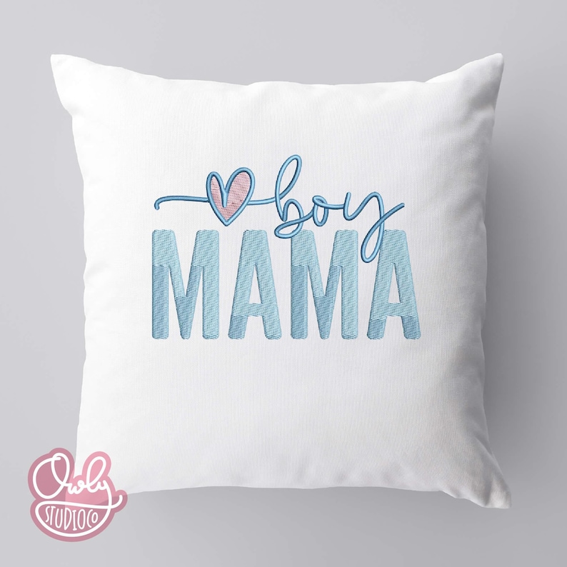 Boy Mama Embroidery Design: Heart & Script (4 Sizes) (digital Download ...