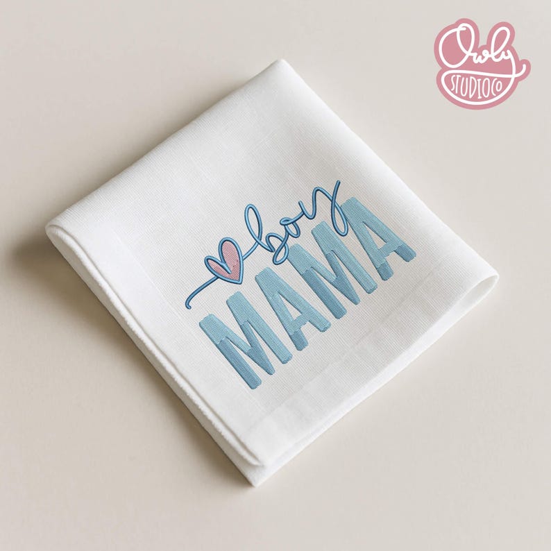 Boy Mama Embroidery Design: Heart & Script (4 Sizes) (digital Download ...