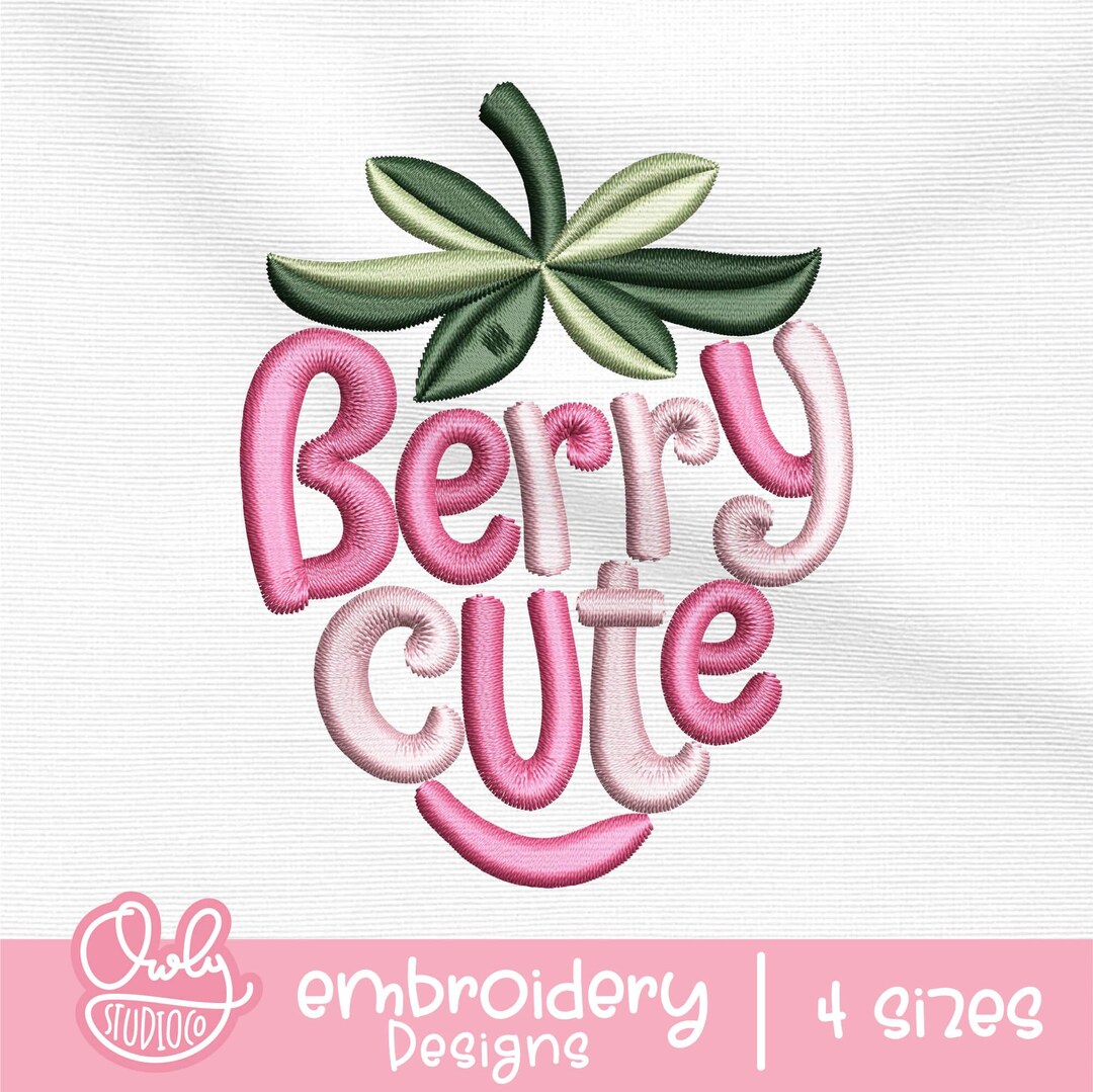 Strawberry Embroidery Design – "berry Cute" Pet Bib Pattern (digital ...